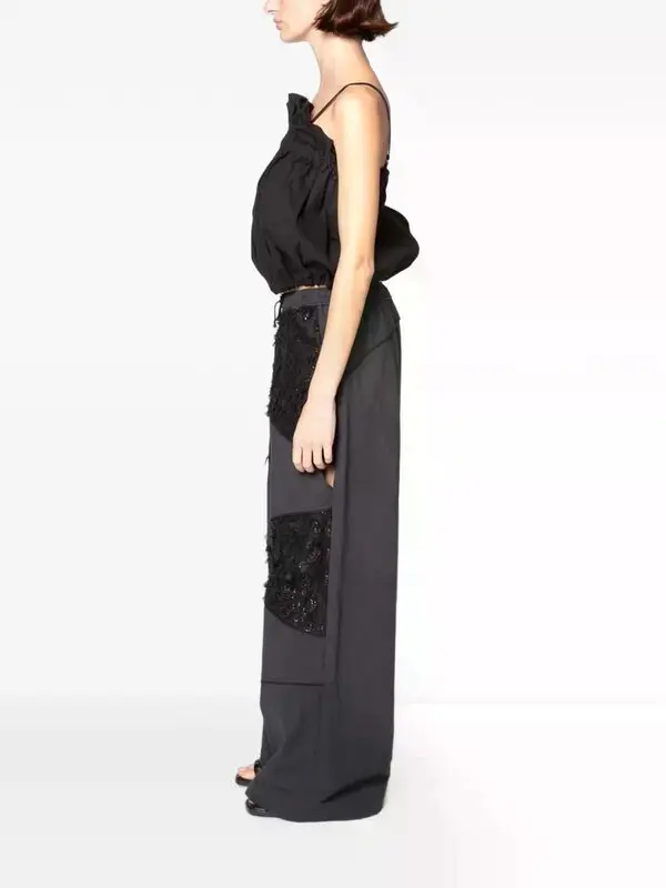 MULLER OF YOSHIOKUBO Glare Sequin-embellished Trousers - Neutrals