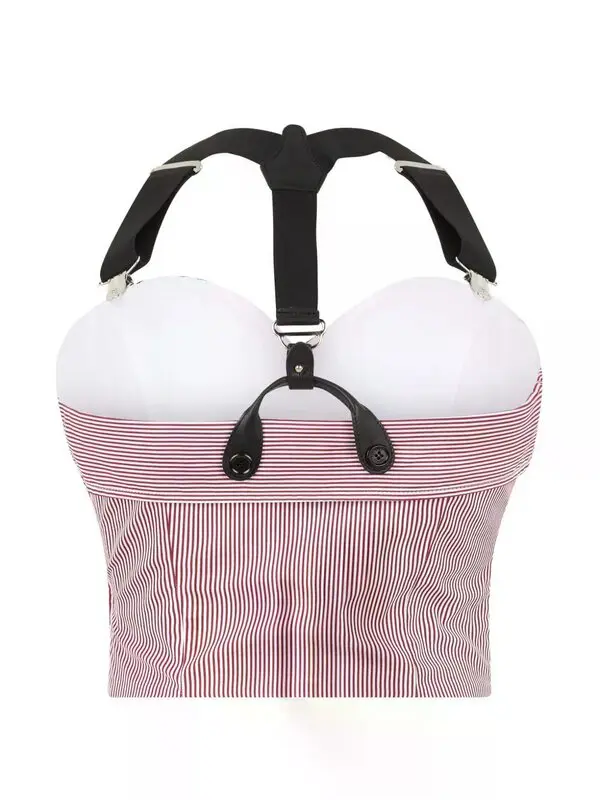 Moschino Vertical Stripe Corset Top