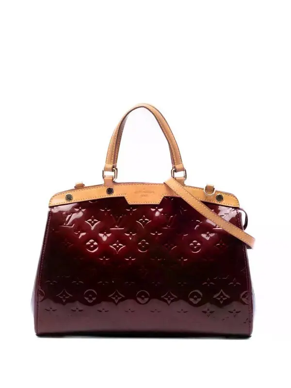 LOUIS VUITTON Monogram Vernis Brea Mm Satchel - Red