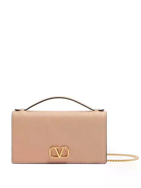 Valentino Garavani Vlogo Signature Wallet With Chain - Neutrals