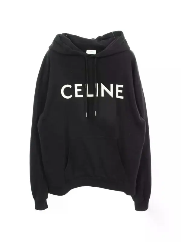 Celine Cotton Logo Hoodie