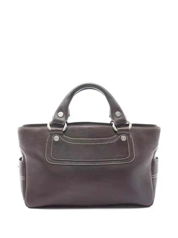 Celine 2000s Boogie Leather Tote Bag - Brown