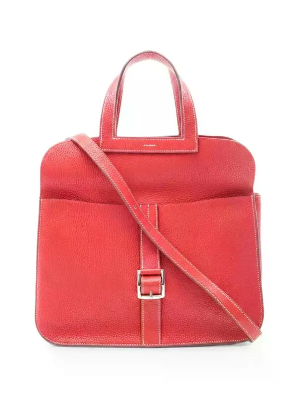Hermès 31 Arzan Two-way Leather Handbag - Red