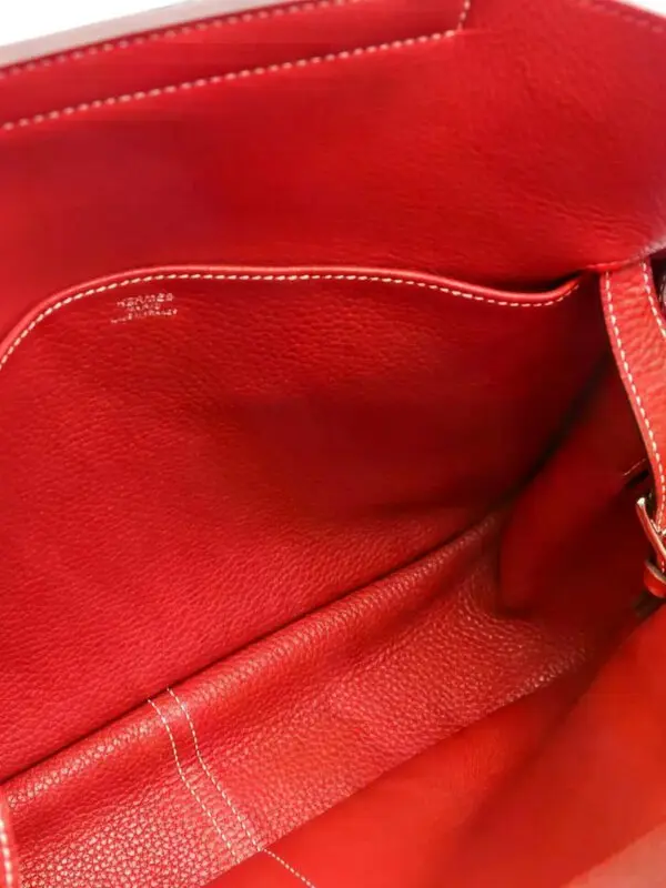 Hermès 31 Arzan Two-way Leather Handbag - Red