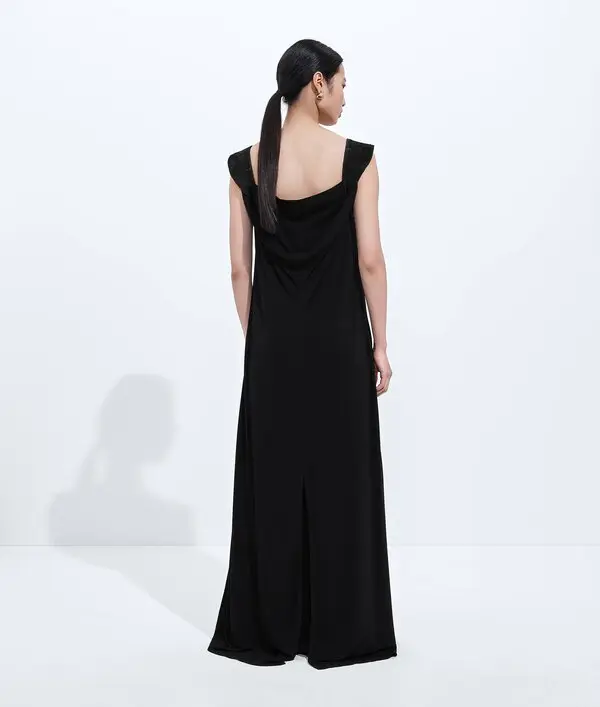Bottega Veneta Crepe Viscose Jersey Dress - Double Black