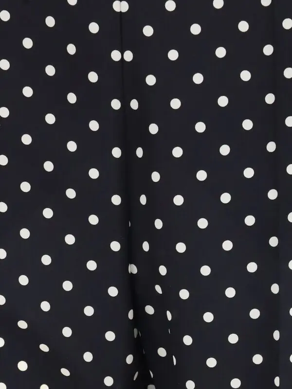 Valentino Garavani High-waisted Cropped Polka Dot Silk Trousers