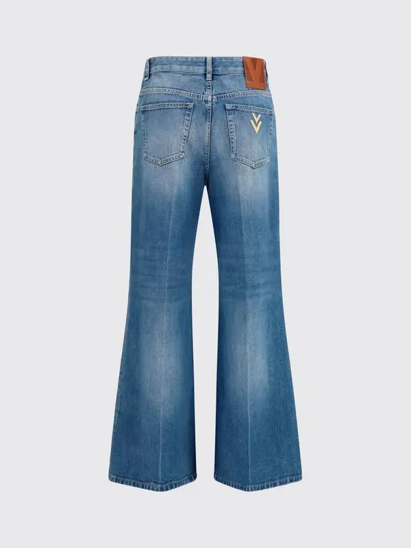 Valentino Garavani High-waisted Flare Jeans In Cotton Denim