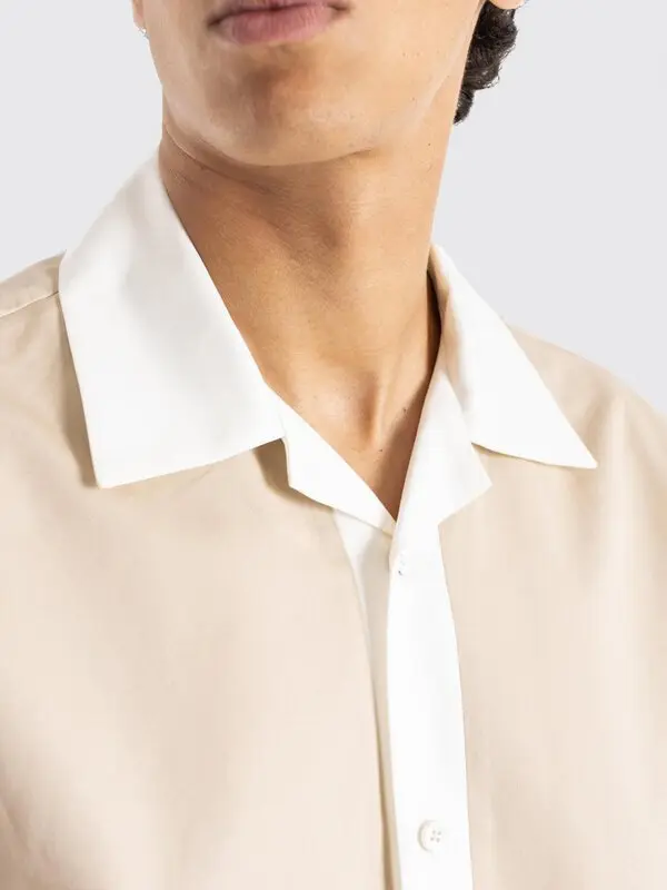 JIL SANDER Relaxed Fit Short-sleeve Shirt In Cotton And Silk With French Collar