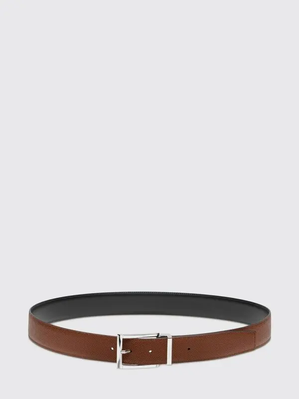 FERRAGAMO Reversible Belt In Grained And Smooth Calfskin Leather