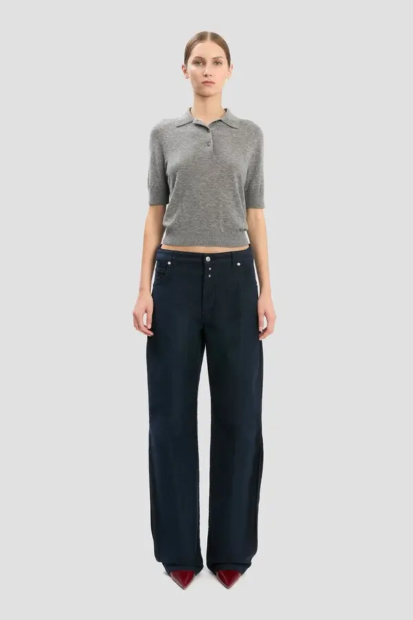 Victoria Beckham Split Utility Trouser - Navy