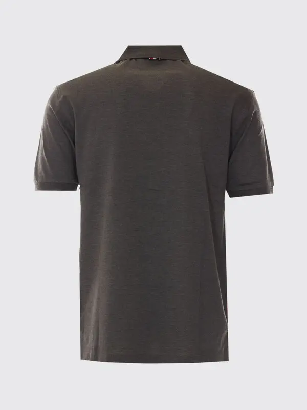 Thom Browne Short-sleeved Polo Shirt In Piqué Cotton With 4-bar Logo