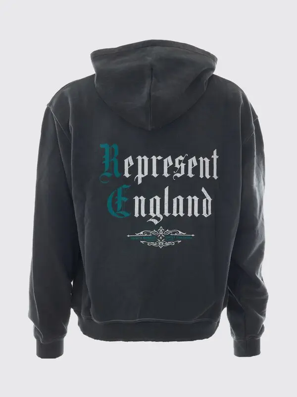 REPRESENT Zip-up Hoodie In Cotton With Logo And Pouch Pockets