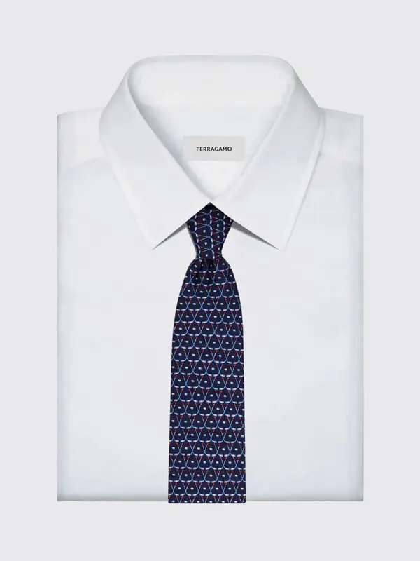 FERRAGAMO Neck Tie - Blue