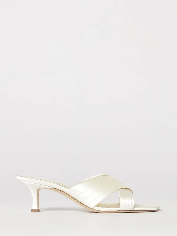 Manolo Blahnik Heeled Sandal - Cream