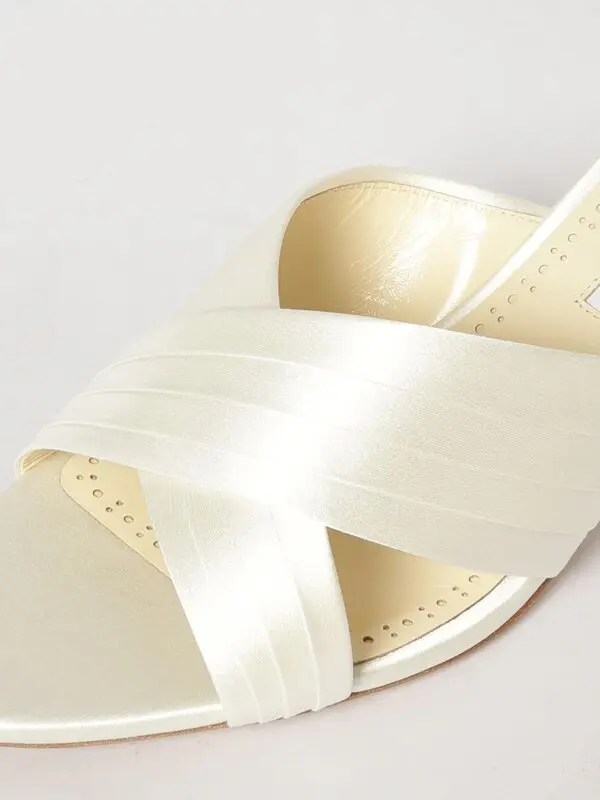 Manolo Blahnik Heeled Sandal - Cream