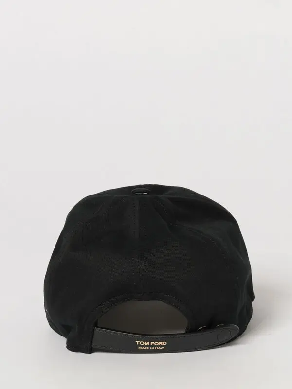 TOM FORD Cotton Twill Baseball Cap With Embroidered Logo - Black