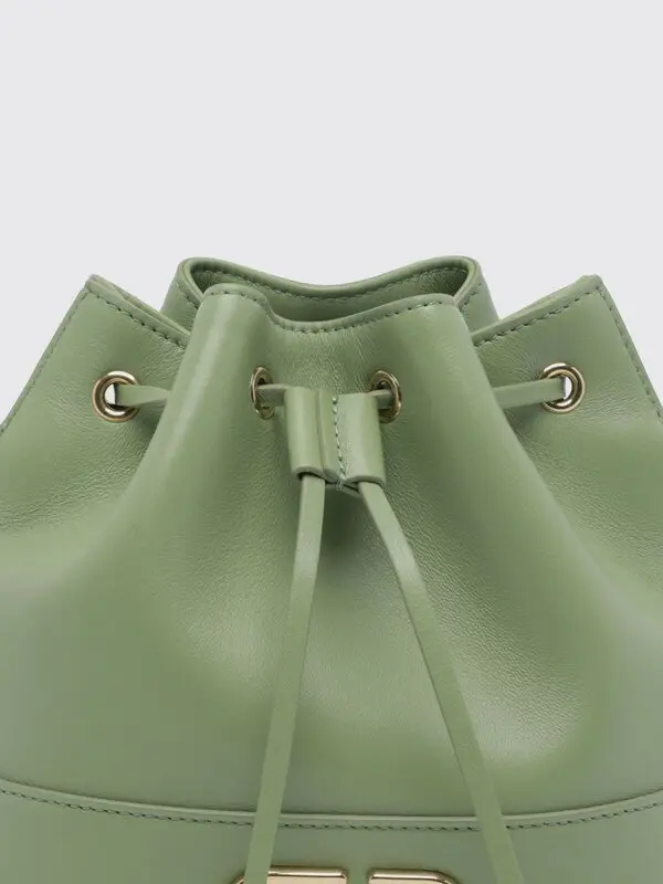 Valentino Garavani Vlogo Signature Mini Bucket Bag In Calf Leather - Green