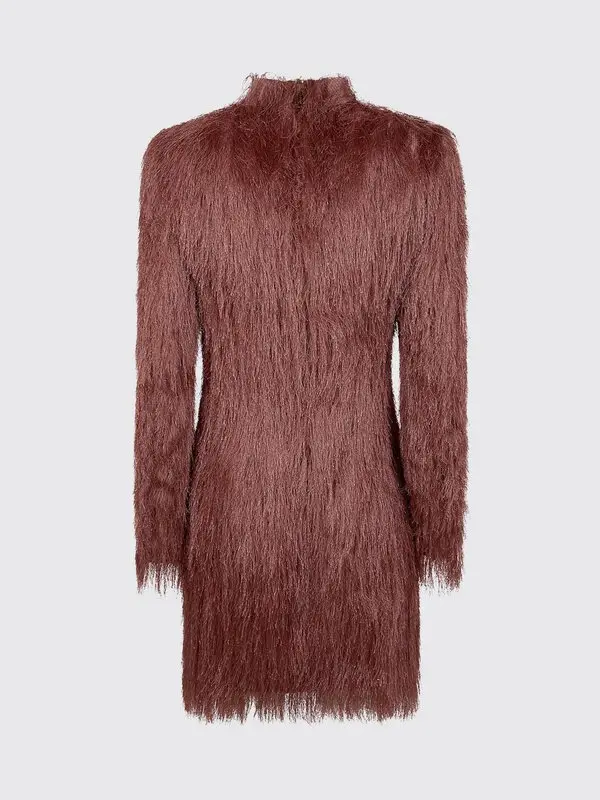 Balmain Mock Neck Sequined And Fringed Mini Sheath Dress