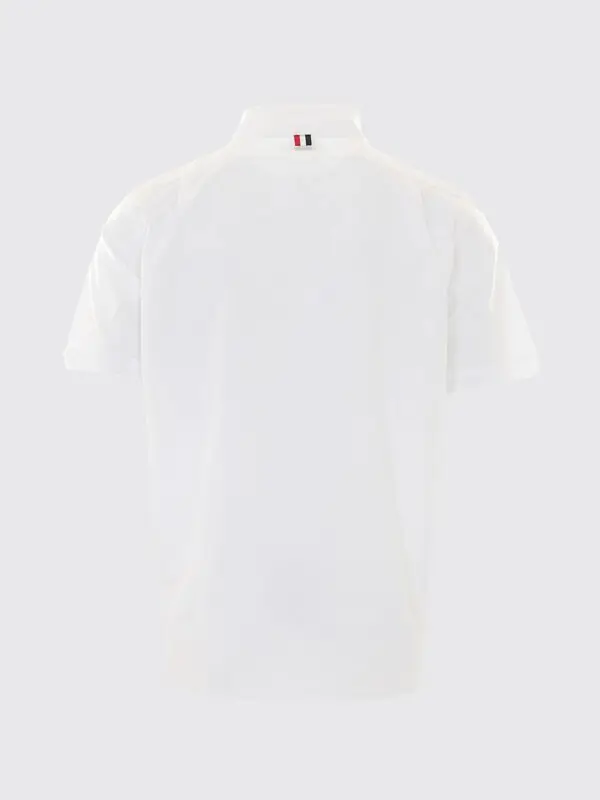 Thom Browne Short-sleeved Cotton Shirt With Button-down Collar