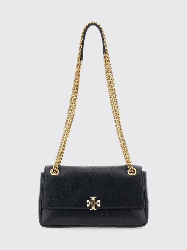 Tory Burch Charlie Quilted Leather Mini Crossbody Bag - Black