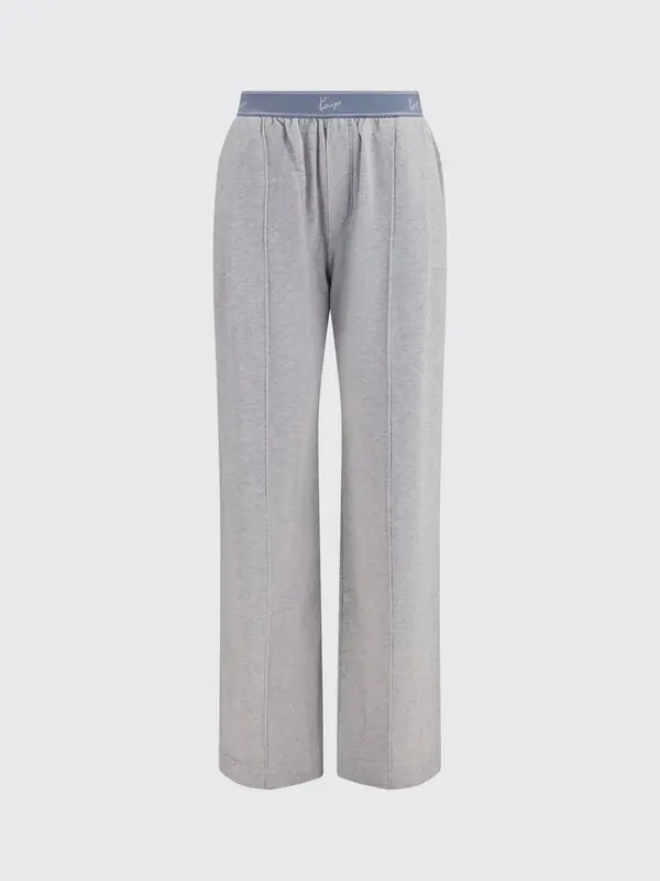 Kenzo High-waisted Cotton Jersey Jogging Trousers - Grey
