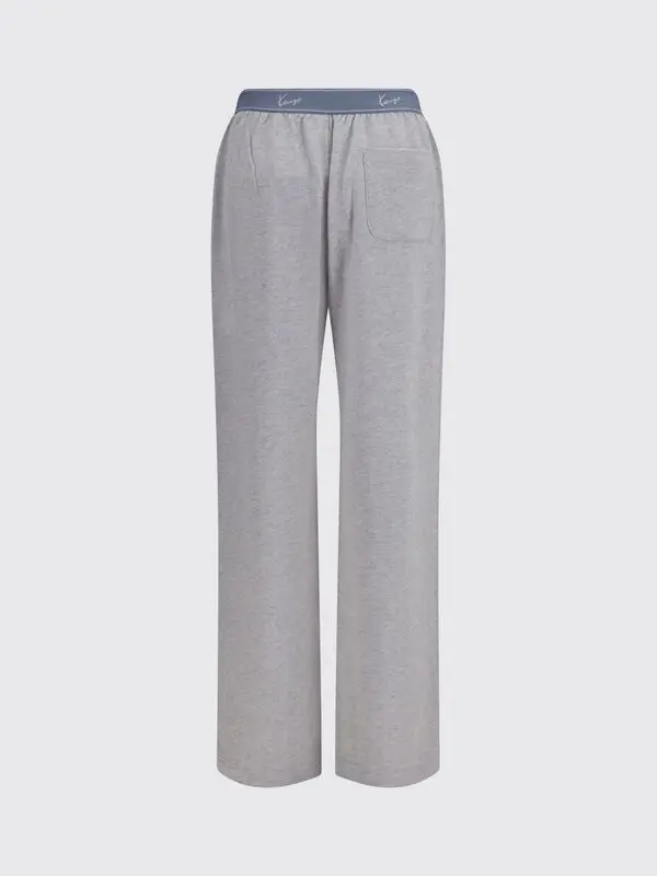 Kenzo High-waisted Cotton Jersey Jogging Trousers - Grey