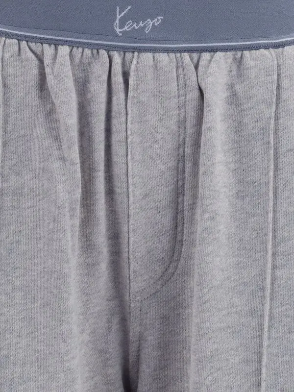 Kenzo High-waisted Cotton Jersey Jogging Trousers - Grey