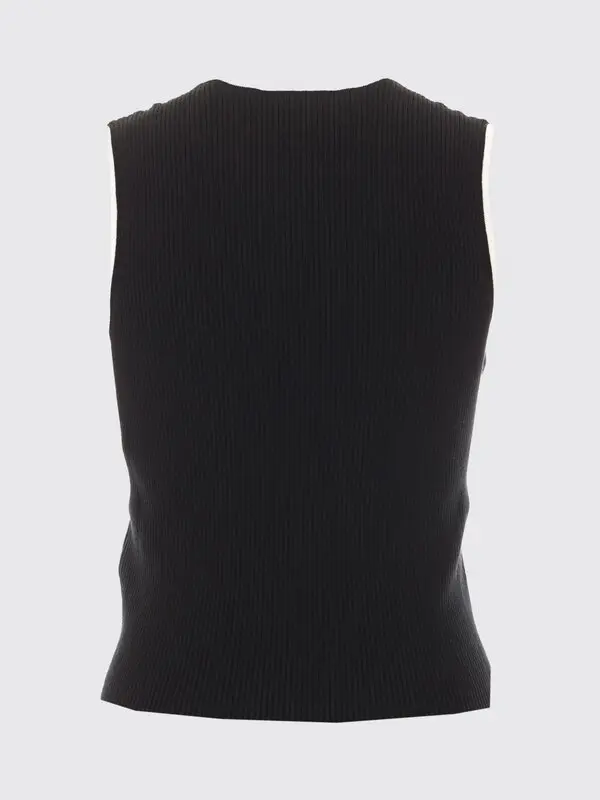 Amiri Slim Fit Ribbed-knit Top With Embroidered Monogram