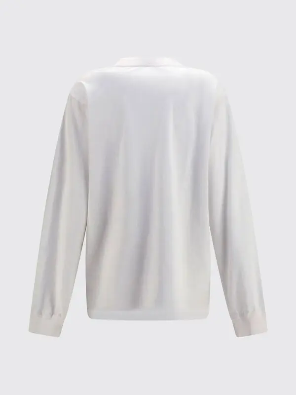 Alexander Wang Long Sleeve Cotton T-shirt With Contrast Logo - White