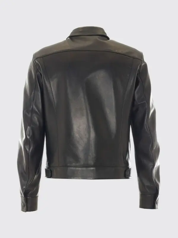 TOM FORD Smooth Lambskin Leather Shirt Jacket With Zip Closure