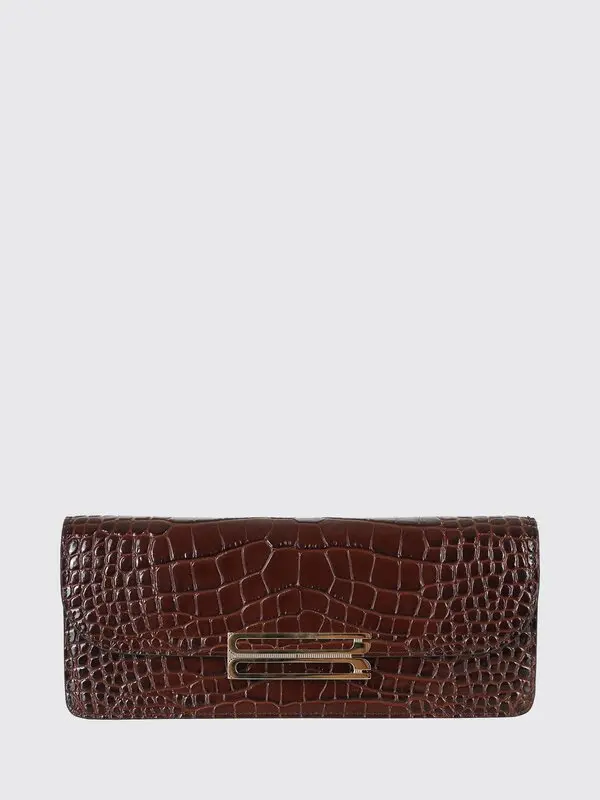 Victoria Beckham Dorian Croc-effect Calfskin Shoulder Bag - Brown
