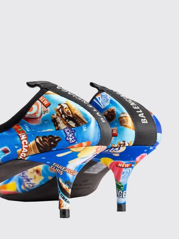 Balenciaga Avenue Printed Satin Pumps