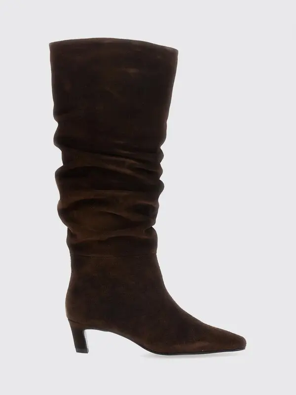 ALOHAS Kalila Ruched Suede Knee-high Boots