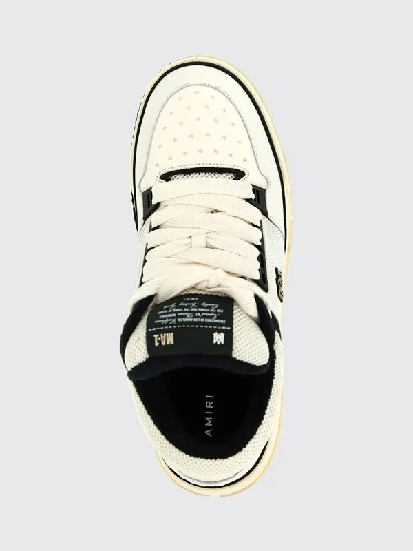 Amiri Ma-1 Leather And Mesh Monogram Sneakers - White 2