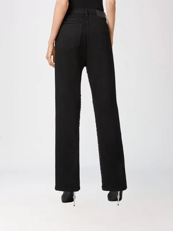 Philipp Plein Mid-rise Straight Leg Trousers With Sequin Embroidery
