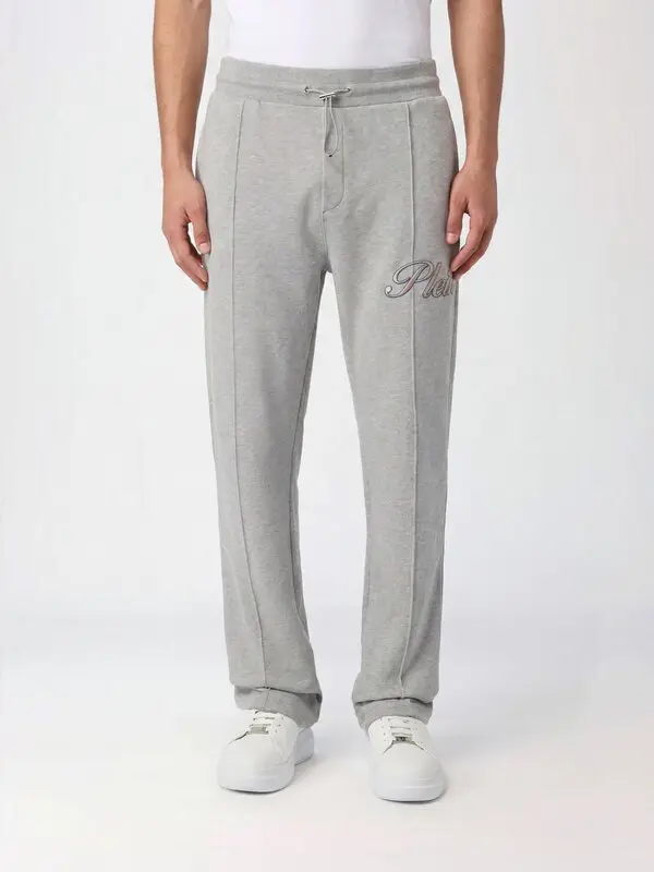 Philipp Plein Jersey Jogging Trousers With Contrasting Logo And Waist Drawstring - Black