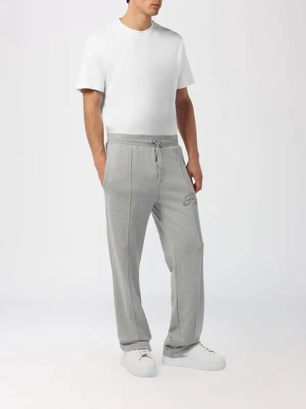 Philipp Plein Jersey Jogging Trousers With Contrasting Logo And Waist Drawstring
