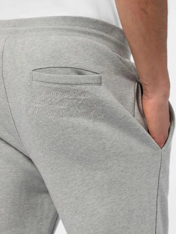 Philipp Plein Jersey Jogging Trousers With Contrasting Logo And Waist Drawstring