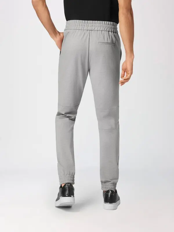Philipp Plein Jersey Jogging Trousers With Elasticated Drawstring Waist - Grey
