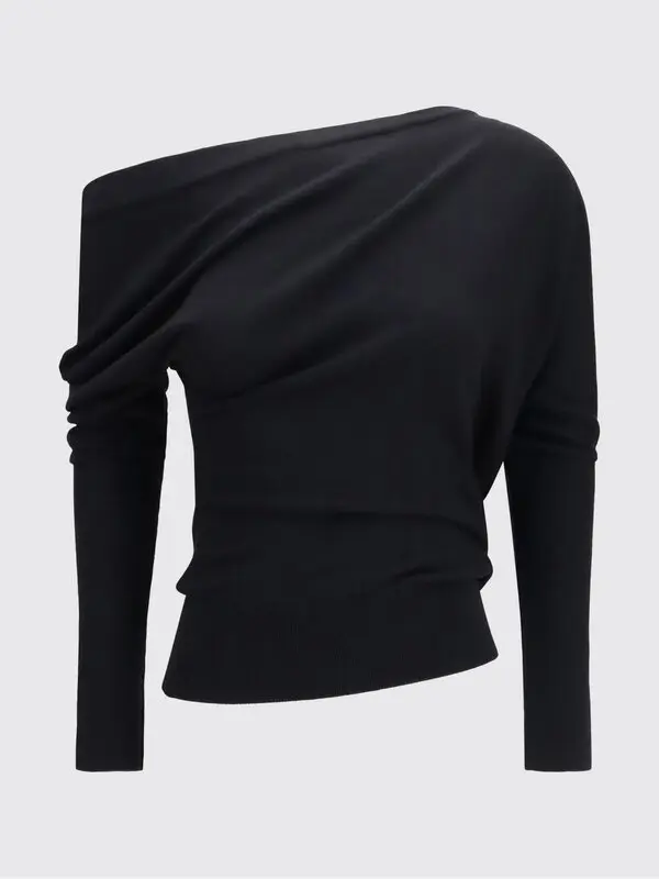TOM FORD Asymmetrical Draped Merino Wool Jumper