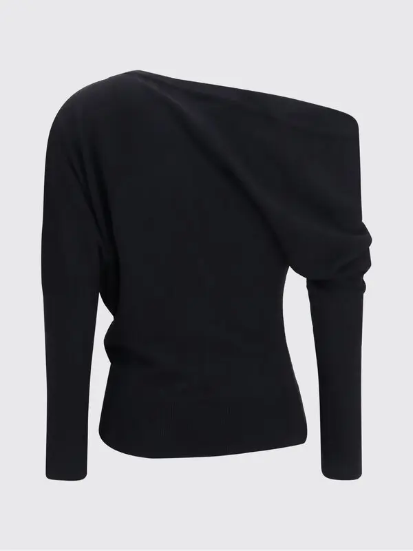 TOM FORD Asymmetrical Draped Merino Wool Jumper