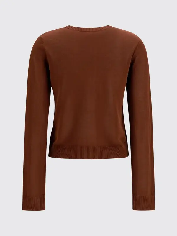 GANNI Slim Fit Argyle Cotton Cardigan - Brown