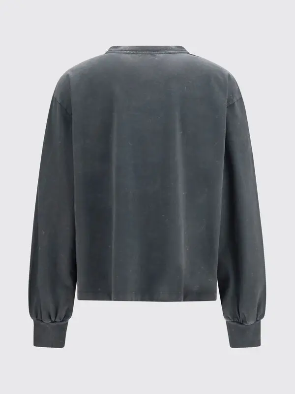 GANNI Logo Print Cotton Crewneck Jumper