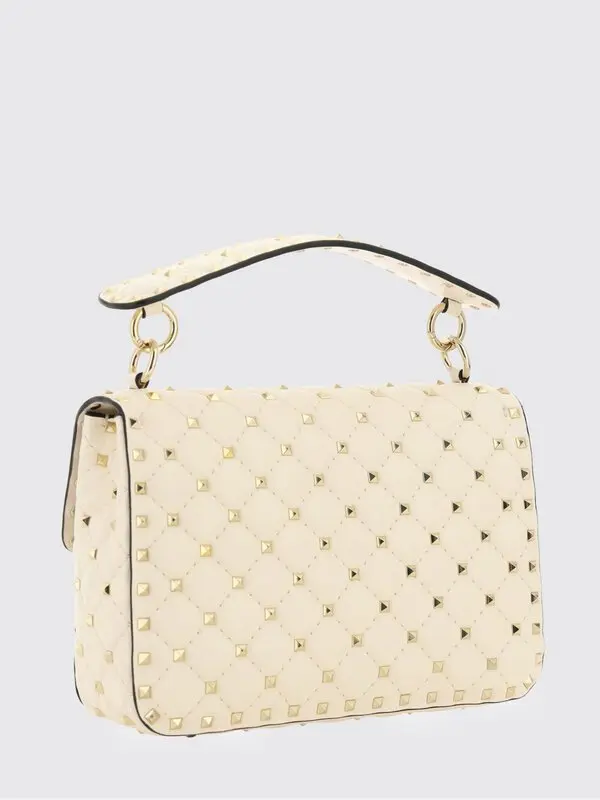 Valentino Garavani Rockstud Spike Mini Handbag In Quilted Nappa With Studs - Ivory
