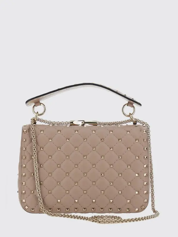Valentino Garavani Rockstud Spike Mini Handbag In Quilted Nappa With Studs - Pink
