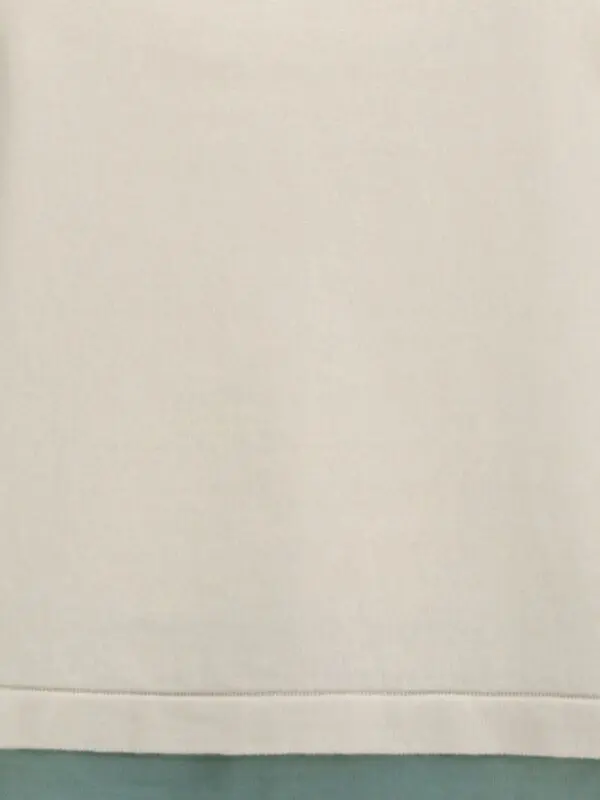 Guest In Residence Long-sleeved Bicolor T-shirt In Cotton And Cashmere - Cream
