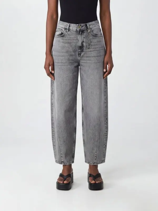 Liu Jo High-waisted Wide-leg Five-pocket Jeans - Grey