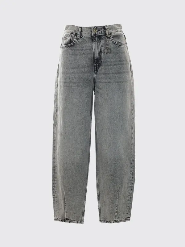 Liu Jo High-waisted Wide-leg Five-pocket Jeans - Grey