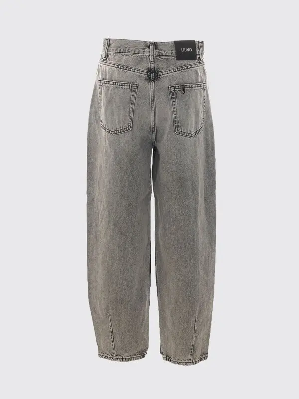 Liu Jo High-waisted Wide-leg Five-pocket Jeans - Grey