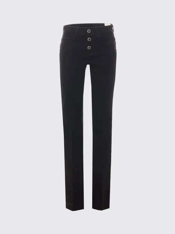 Liu Jo Mid-rise Flared Jeans In Cotton Denim With Metallic Logo - Black